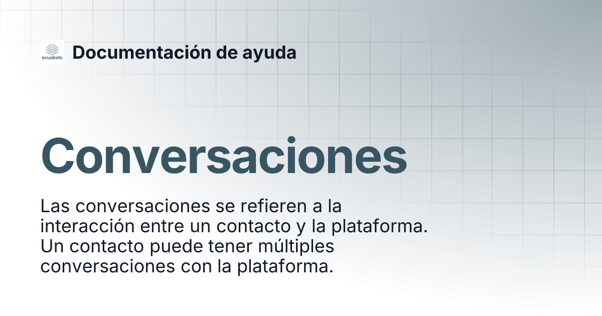 Conversaciones | Documentación de ayuda