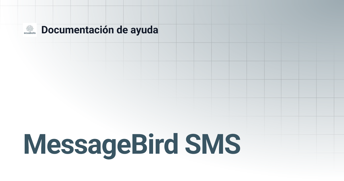 MessageBird SMS | Documentación de ayuda