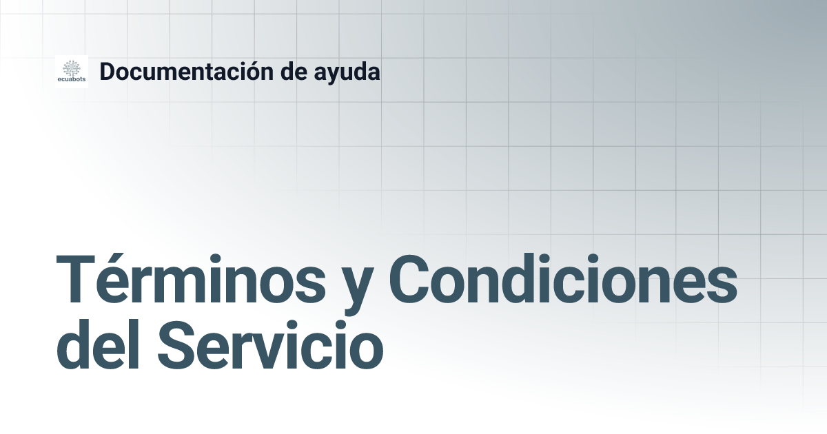 Términos y Condiciones del Servicio | Documentación de ayuda